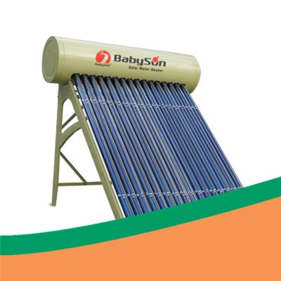 China Integrated ISO Yellow Vacuum Tube Solar Geyser for sale