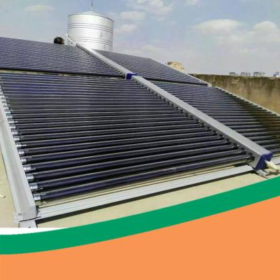 China Glass Tube SS Solar Water Heater Project For Hotel for sale