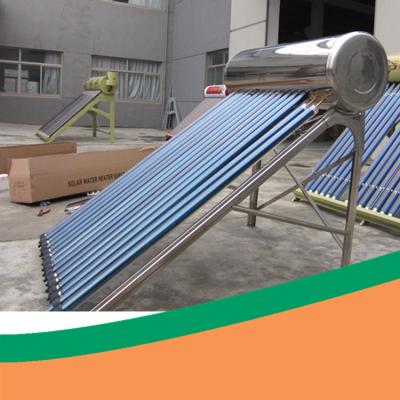 China Tile Roof 316SS High Pressure Solar Water Heater 58mm 1800mm 10-30 Tubes for sale