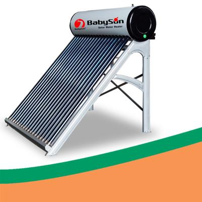 China 100L Freestanding Color Steel Solar Hot Water Heater Non Welding 58mm 1800mm Tubes for sale