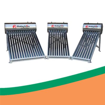 China Non Pressurized Rooftop Solar Water Heater SUS304 Tank 58mm 1800mm Tubes for sale