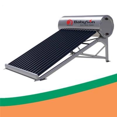 China Non Welding SUS316 Solar Hot Water Heating System Non Pressure 58mm 1800mm Tubes 100L 200L for sale