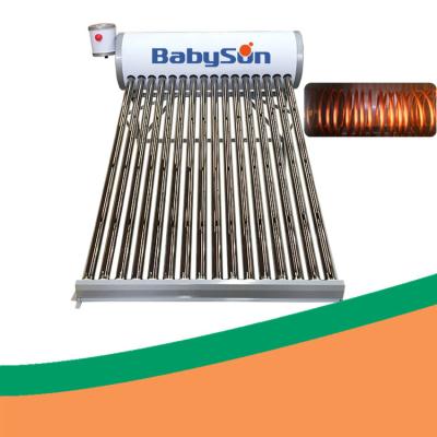 China 300L Copper Pipe Solar Water Heater 304 Stainless Steel Tank 58mm Vacuum Tubes for sale