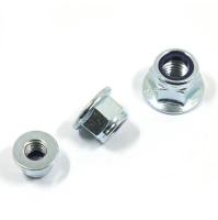 China ISO7043 Hex Flange Lock Nut Zinc Plated Steel Nylon Self Locking Flange Nut for sale