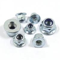 China ISO7043 Hex Flange Lock Nut Zinc Plated Steel Nylon Self Locking Flange Nut for sale