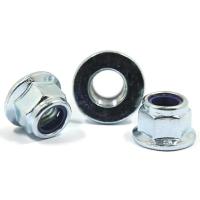 China ISO7043 Hex Flange Lock Nut Zinc Plated Steel Nylon Self Locking Flange Nut for sale