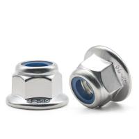 China DIN6926 Stainless Carbon Steel Flange Nuts A2.70 Nylon Insert Hex Flange Lock Nut for sale