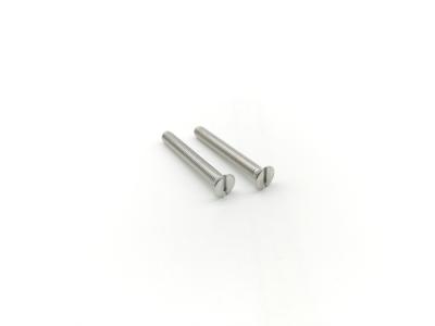 China 304 Stainless Steel Machine Screws ISO2009 Slotted Flat Head Machine Screw for sale