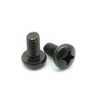 China Small 18-8 Stainless Steel Machine Screws Black Zinc Phillips Round Head Machine Screw for sale