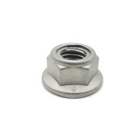 China ISO7044 Class 10 Car Nut Bolt Plain Finish Prevailing Torque Metal Hex Flange Weld Nut for sale