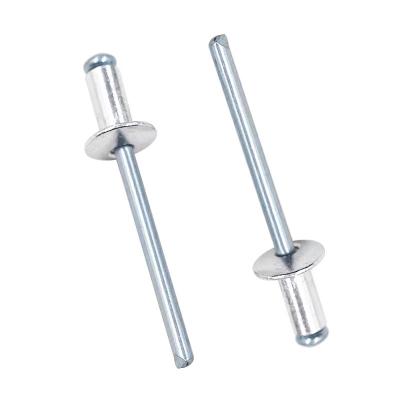 China ISO15977 Rivets And Pins RVT AL ST Zinc Plating Open End Blind Rivet for sale