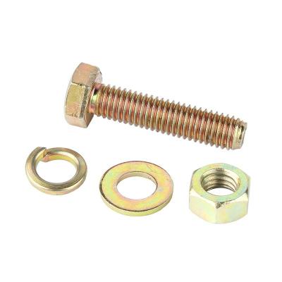 China DIN933 Automotive Fasteners Yellow Zinc Grade 8.8 Hex Bolt Coarse for sale