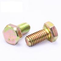 China DIN933 Automotive Fasteners Yellow Zinc Grade 8.8 Hex Bolt Coarse for sale