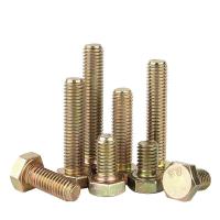 China DIN933 Automotive Fasteners Yellow Zinc Grade 8.8 Hex Bolt Coarse for sale