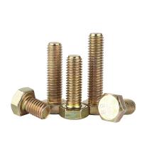 China DIN933 Automotive Fasteners Yellow Zinc Grade 8.8 Hex Bolt Coarse for sale
