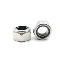 China DIN 985 Stainless Steel Hex Nut With Nylon Insert SUS316 Right Hand for sale