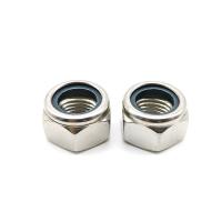 China DIN 985 Stainless Steel Hex Nut With Nylon Insert SUS316 Right Hand for sale