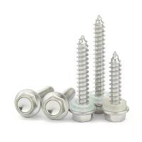 China 5.5 mm Stainless Steel Flange Head Self Tapping Screws For Solar Panel for sale