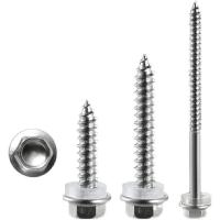 China 5.5 mm Stainless Steel Flange Head Self Tapping Screws For Solar Panel for sale