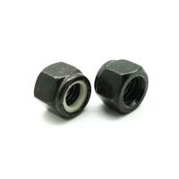 China 1/2-13 UNC Nylon Insert Lock Nuts ASME B18 16.6 Grade 5 Steel Black Zinc for sale