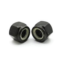 China 1/2-13 UNC Nylon Insert Lock Nuts ASME B18 16.6 Grade 5 Steel Black Zinc for sale