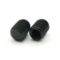 China Black Oxide DIN 913 45H High Strength Hex Socket Set Screws With Flat Tip for sale