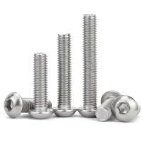 China SS304 Stainless Steel Hex Socket Button Head Screws ISO3506-1 Metric A2-70 for sale
