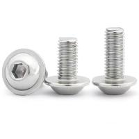 China ISO7380.2 Stainless Steel Flanged Button Head Screws Hex Socket Round Hat A2-70 for sale