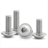 China ISO7380.2 Stainless Steel Flanged Button Head Screws Hex Socket Round Hat A2-70 for sale