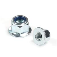China ISO7043 Grade8 M10 Zinc Plated Nylock Flange Nuts for sale