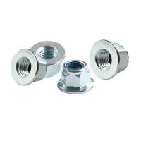 China ISO7043 Grade8 M10 Zinc Plated Nylock Flange Nuts for sale