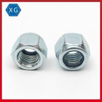 China Metric DIN982 Nylon Insert Flange Lock Nut Zinc Plated Grade 8 Hex Nylon Lock Nut for sale