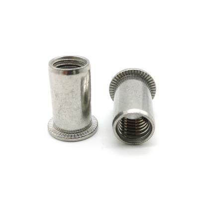 China Twist Resistant SS304 A270 Flat Head Rivet Nuts M3 M4 M5 GB17880.1 for sale