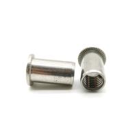 China Twist Resistant SS304 A270 Flat Head Rivet Nuts M3 M4 M5 GB17880.1 for sale