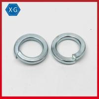 China DIN 127B Blue White Zinc Plated Steel Washers Metric Split Lock Washers for sale