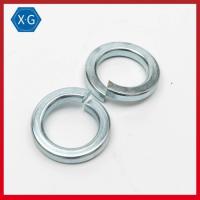 China DIN 127B Blue White Zinc Plated Steel Washers Metric Split Lock Washers for sale