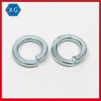 China DIN 127B Blue White Zinc Plated Steel Washers Metric Split Lock Washers for sale