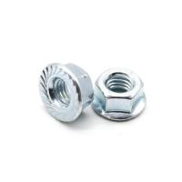 China Grade 8 Din 6923 Flange Nuts Zinc Plated Carbon Steel Serrated Hex Flange Lock Nuts for sale