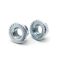 China Grade 8 Din 6923 Flange Nuts Zinc Plated Carbon Steel Serrated Hex Flange Lock Nuts for sale