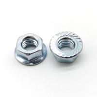 China Grade 8 Din 6923 Flange Nuts Zinc Plated Carbon Steel Serrated Hex Flange Lock Nuts for sale