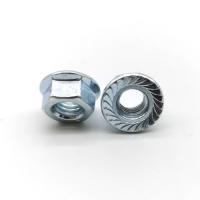 China Grade 8 Din 6923 Flange Nuts Zinc Plated Carbon Steel Serrated Hex Flange Lock Nuts for sale