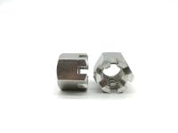 China Stainless Steel Hexagon Slotted Nut Cotter Pins DIN 935 Castle Nuts for sale