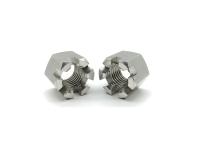 China Stainless Steel Hexagon Slotted Nut Cotter Pins DIN 935 Castle Nuts for sale
