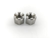 China Stainless Steel Hexagon Slotted Nut Cotter Pins DIN 935 Castle Nuts for sale
