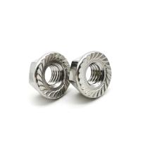 China DIN 6923 Stainless Steel Hex Nuts A4 80 M4 M8 Serrated Hex Flange Nuts for sale