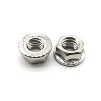 China DIN 6923 Stainless Steel Hex Nuts A4 80 M4 M8 Serrated Hex Flange Nuts for sale