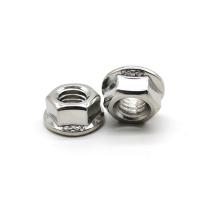 China DIN 6923 Stainless Steel Hex Nuts A4 80 M4 M8 Serrated Hex Flange Nuts for sale
