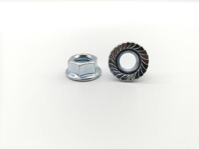 China Zinc Finish Serrated Hex Flange Nuts DIN 6923 M5 To M20 Class 8 for sale