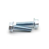 China DIN 6921 Zinc Plated Bolts And Nuts Steel Hex Serrated Flanged Hex Head Screws Class 8.8 for sale