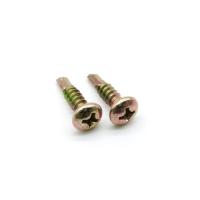 China Yellow Zinc Self Tapping Screws Phillips Self Tapping Pan Head Metal Screws for sale